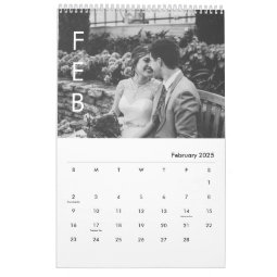 Simple Month minimalist Photo Calendar | Zazzle