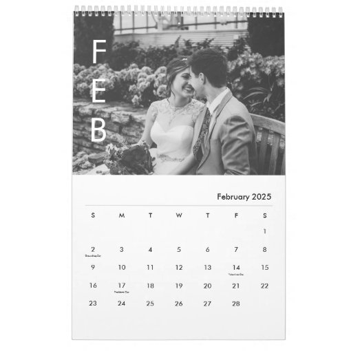 Simple Month minimalist Photo Calendar | Zazzle
