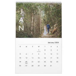 Simple Month minimalist Photo Calendar | Zazzle