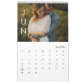Simple Month minimalist Photo Calendar | Zazzle