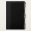Simple Monthly Weekly Undated Black Planner | Zazzle
