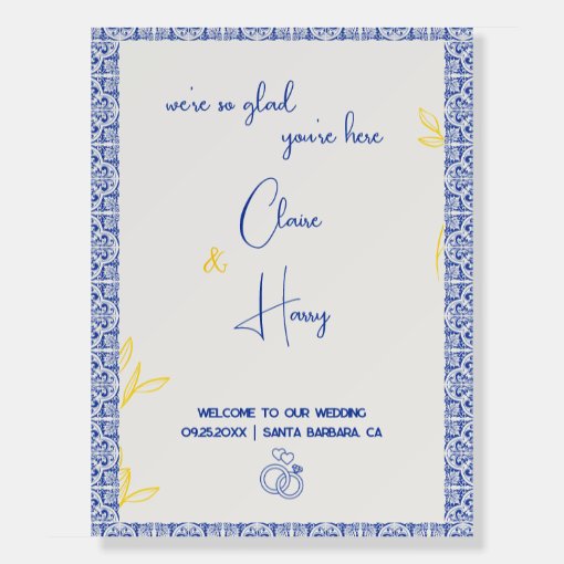 simple Moroccan-Inspired welcom sign Wedding | Zazzle