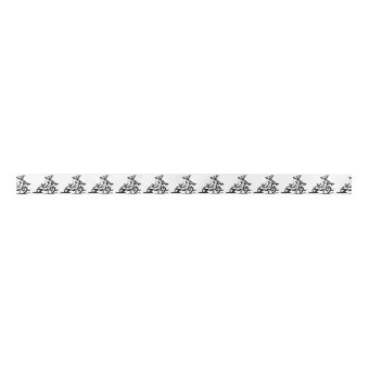 Simple Motorcross Bike and Rider Satin Ribbon | Zazzle