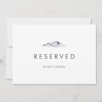 Simple Mountain Reserved Sign | Zazzle