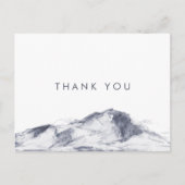 Simple Mountain Thank You Postcard | Zazzle