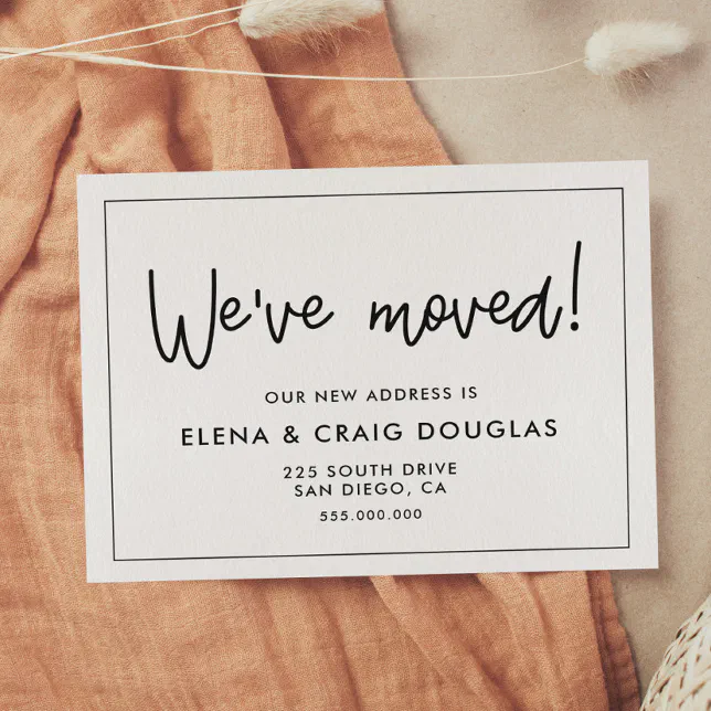 Simple moving announcement postcard | Zazzle