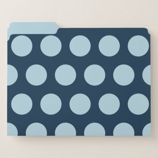 Simple Multiple Shades of Blue Dots Pattern File Folder | Zazzle