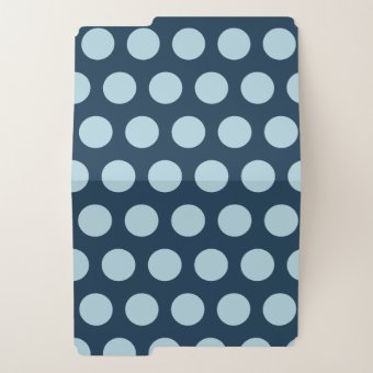 Simple Multiple Shades of Blue Dots Pattern File Folder | Zazzle