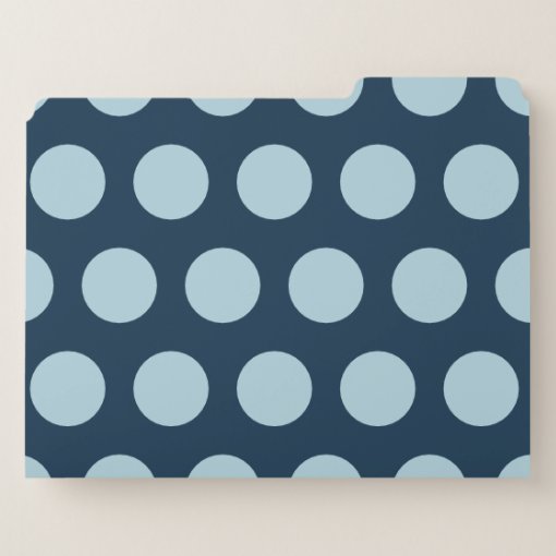 Simple Multiple Shades of Blue Dots Pattern File Folder | Zazzle