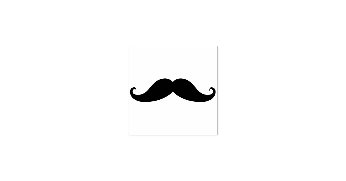 Simple Mustache Rubber Stamp | Zazzle