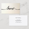 Simple Name Calligraphy Font Networking card | Zazzle