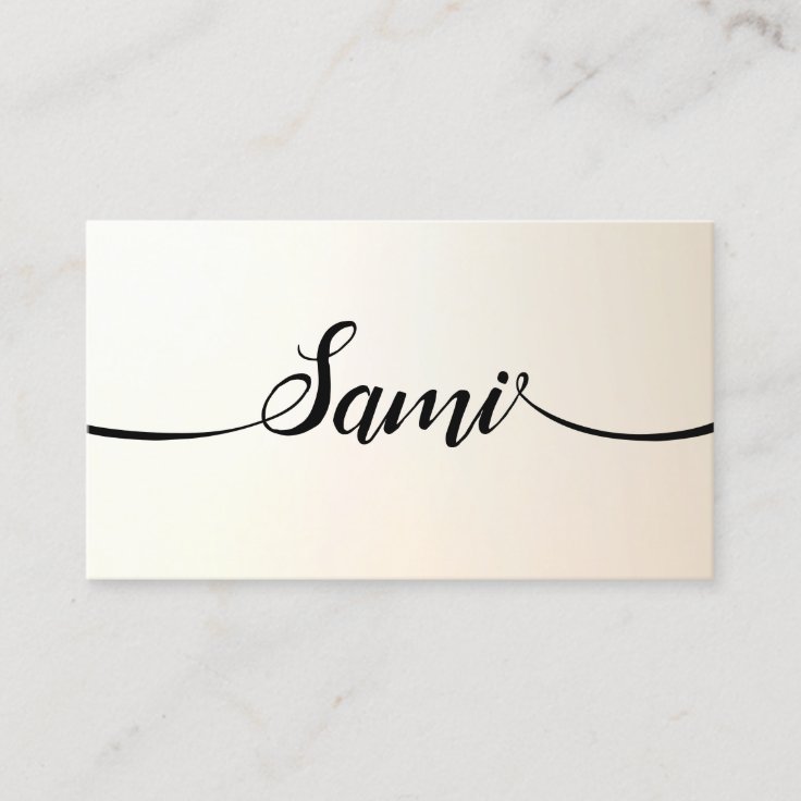 Simple Name Calligraphy Font Networking card | Zazzle