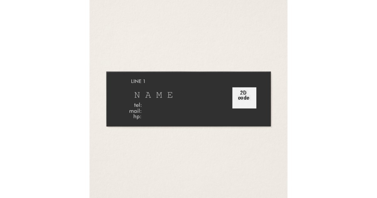 SIMPLE NAME CARD WITH 2D | Zazzle