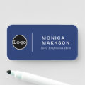 Simple Name, Logo And Title Name Tag | Zazzle