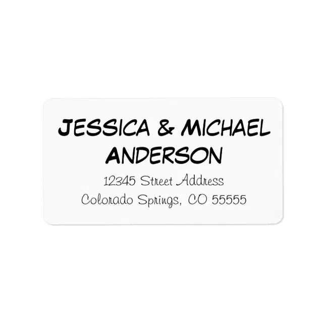 Simple Names - Address Labels | Zazzle