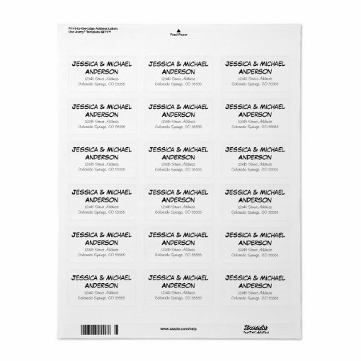 Simple Names - Address Labels | Zazzle