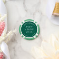 Simple Names Date Wedding Emerald Drink Token | Zazzle