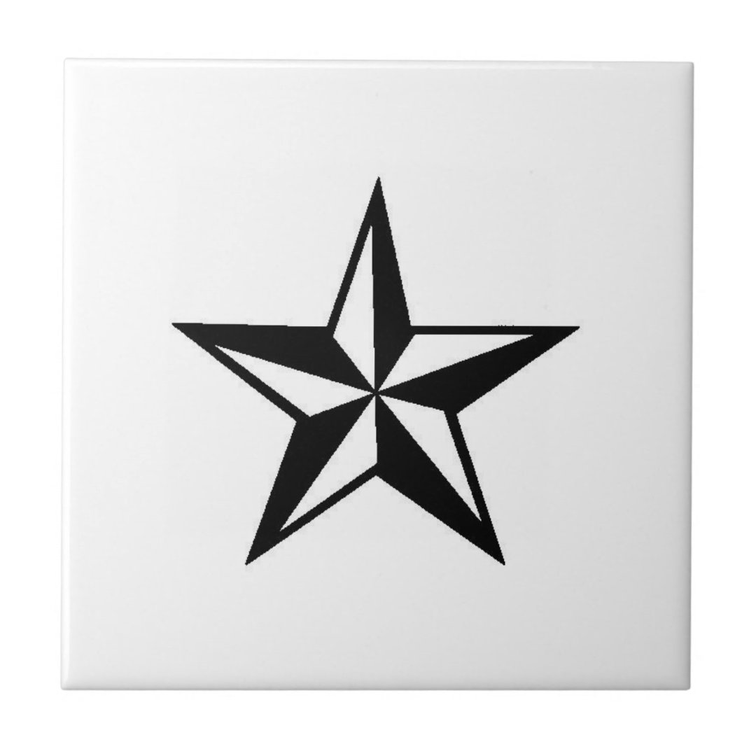 Simple nautical star tile | Zazzle