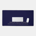 Simple Navy Blue Desk Mat | Zazzle
