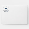 Simple Navy Blue Graduation Envelope | Zazzle