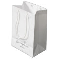 Simple Neutral Personalized Bridesmaid Gift Bag | Zazzle