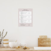 Simple Neutral Price List Template Poster | Zazzle