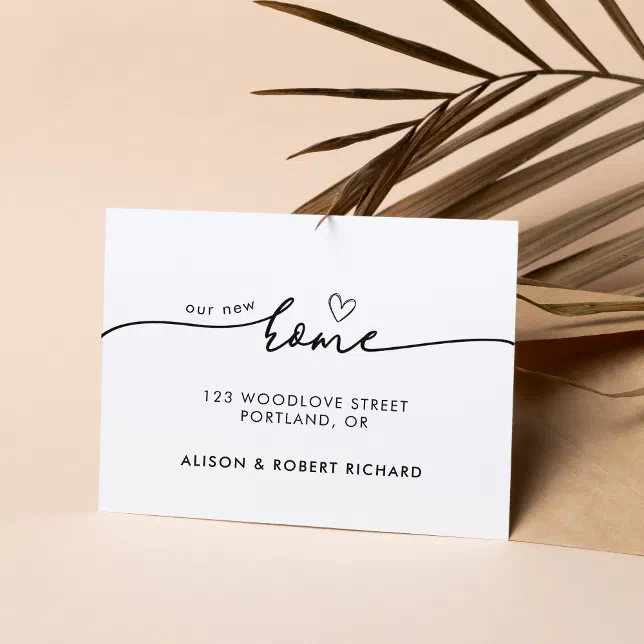 Simple New Home New Address Moving Announcement Postcard | Zazzle