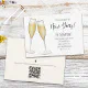 Simple New Years Party Champagne QR Code Events Invitation | Zazzle