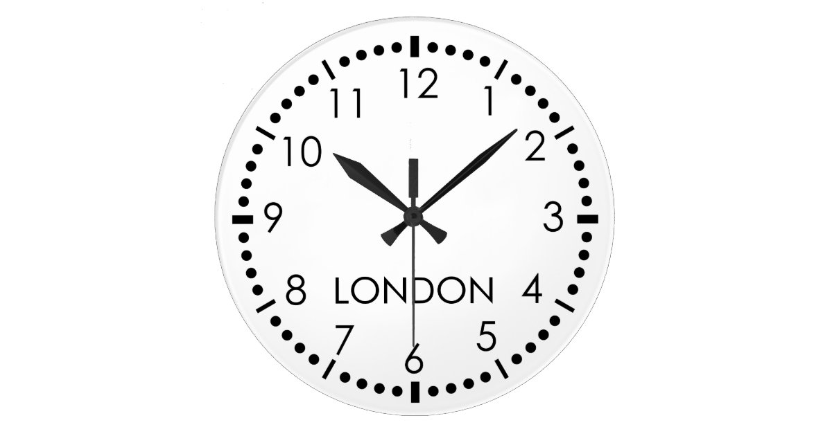 Simple Newsroom Large Clock | Zazzle