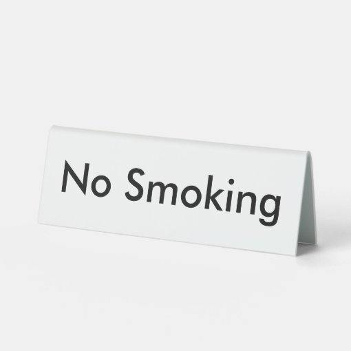 Simple No Smoking Office Desk Sign | Zazzle