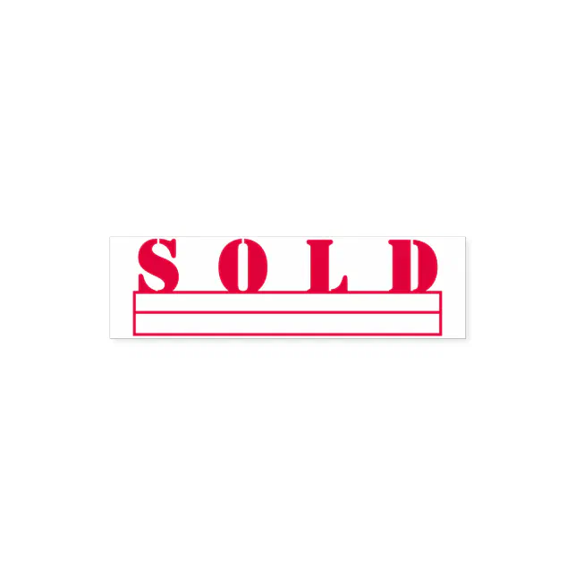 Simple Office Business Invoice Sold Self-inking Stamp | Zazzle