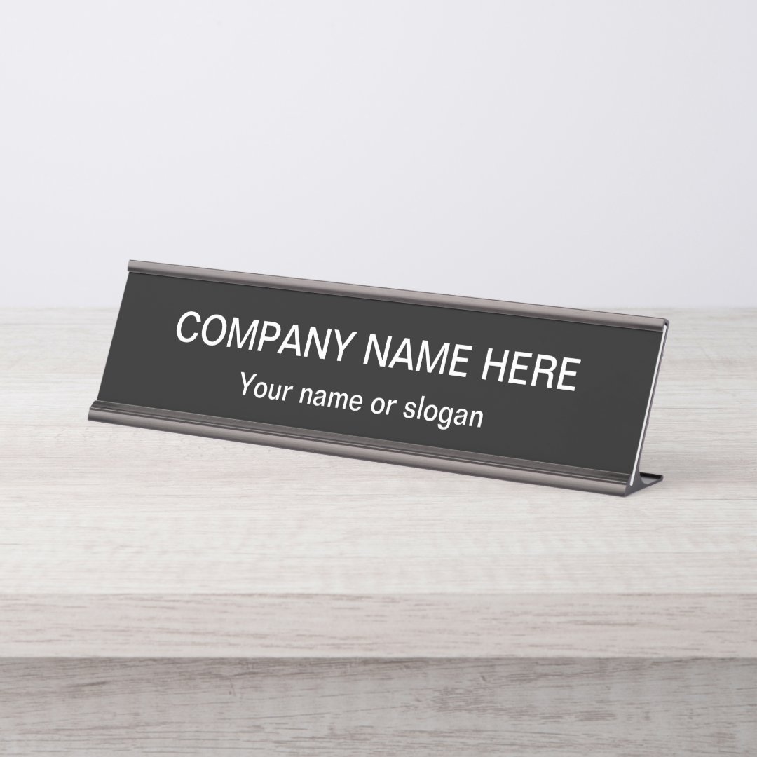 Simple Office Professional Design Template Desk Name Plate | Zazzle