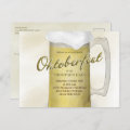 Simple Oktoberfest Watercolor Gold Beer QR Code Postcard | Zazzle
