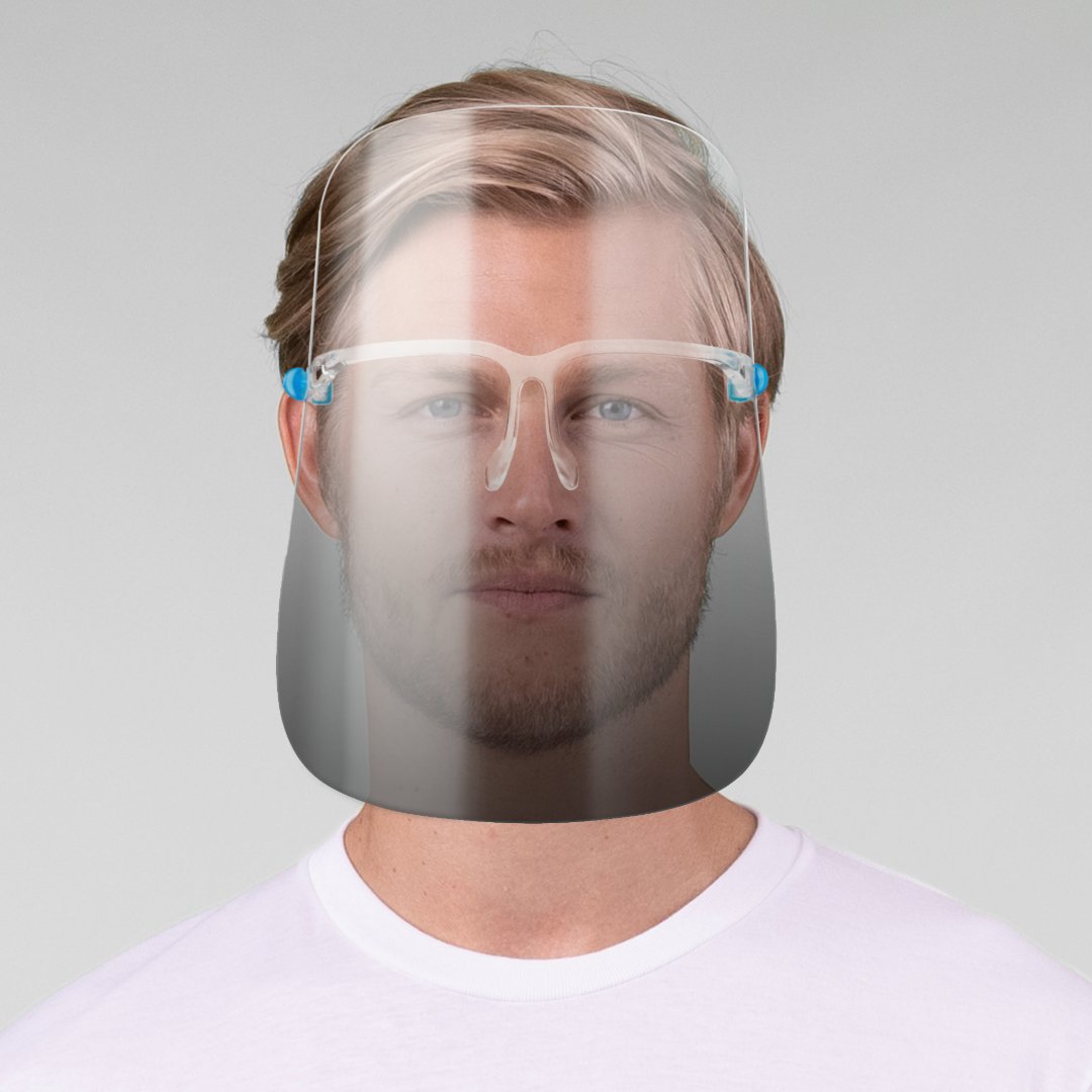 Simple Ombre Black Shaded Minimalistic Face Shield | Zazzle