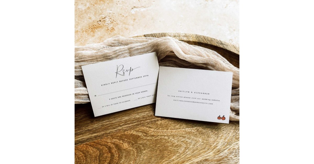 Simple | One Guest Count Wedding RSVP Card | Zazzle