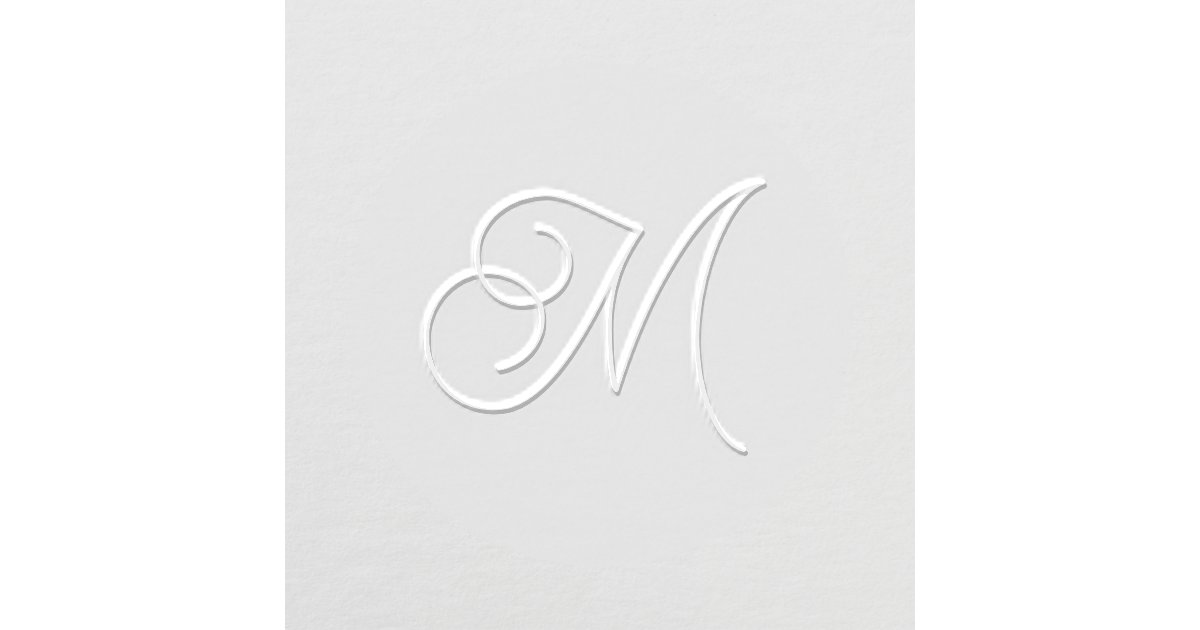 Simple One Letter Initial Monogram Embosser | Zazzle