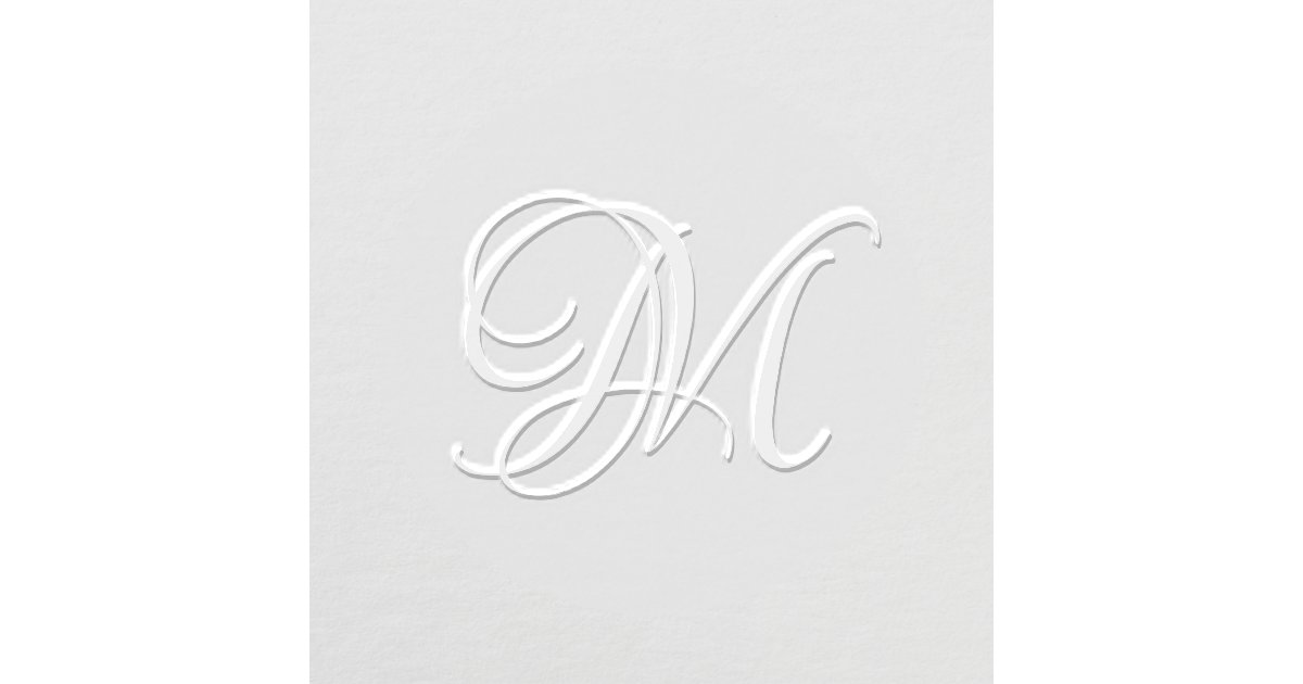 Simple One Letter Monogram Initial Embosser | Zazzle
