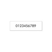 Simple One Line Number Text Custom Self-inking Stamp | Zazzle