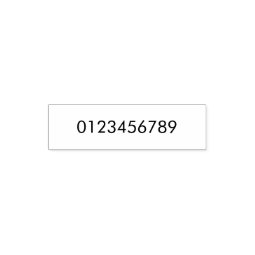 Simple One Line Number Text Custom Self-inking Stamp | Zazzle