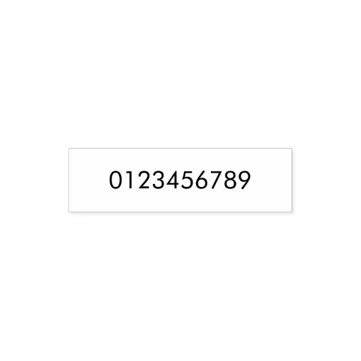 Simple One Line Number Text Custom Self-inking Stamp | Zazzle