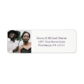 Simple One Photo Wedding Return Labels | Zazzle