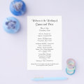 Simple One-sided Half-sheet Paper Wedding Program | Zazzle