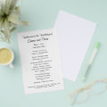 Simple One-sided Half-sheet Paper Wedding Program | Zazzle