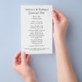 Simple One-sided Half-sheet Paper Wedding Program | Zazzle
