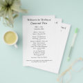 Simple One-sided Half-sheet Paper Wedding Program | Zazzle