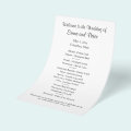 Simple One-sided Half-sheet Paper Wedding Program | Zazzle