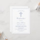 Simple Ornate Blue Cross Confirmation Invitation | Zazzle