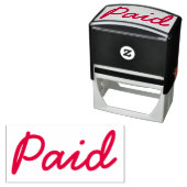 Simple "Paid" Rubber Stamp | Zazzle