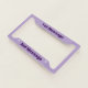 Simple Pale Purple Add Messages Text Template License Plate Frame | Zazzle