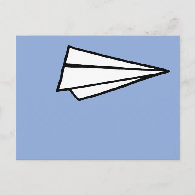 simple paper airplane postcard | Zazzle